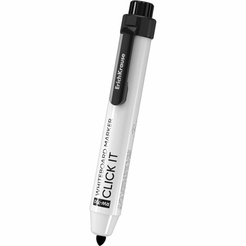 Маркер Erich Krause "Click It", для досок, автоматический, черный (60830)