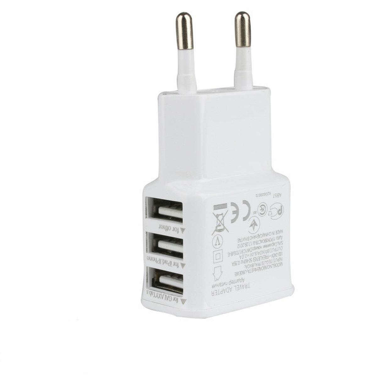 Высококачественная вилка ЕС с 3 портами, многофункциональное зарядное устройство USB, адаптер для мобильного телефона, 5 В, 2 А, быстрая зарядка для iPhone, iPad