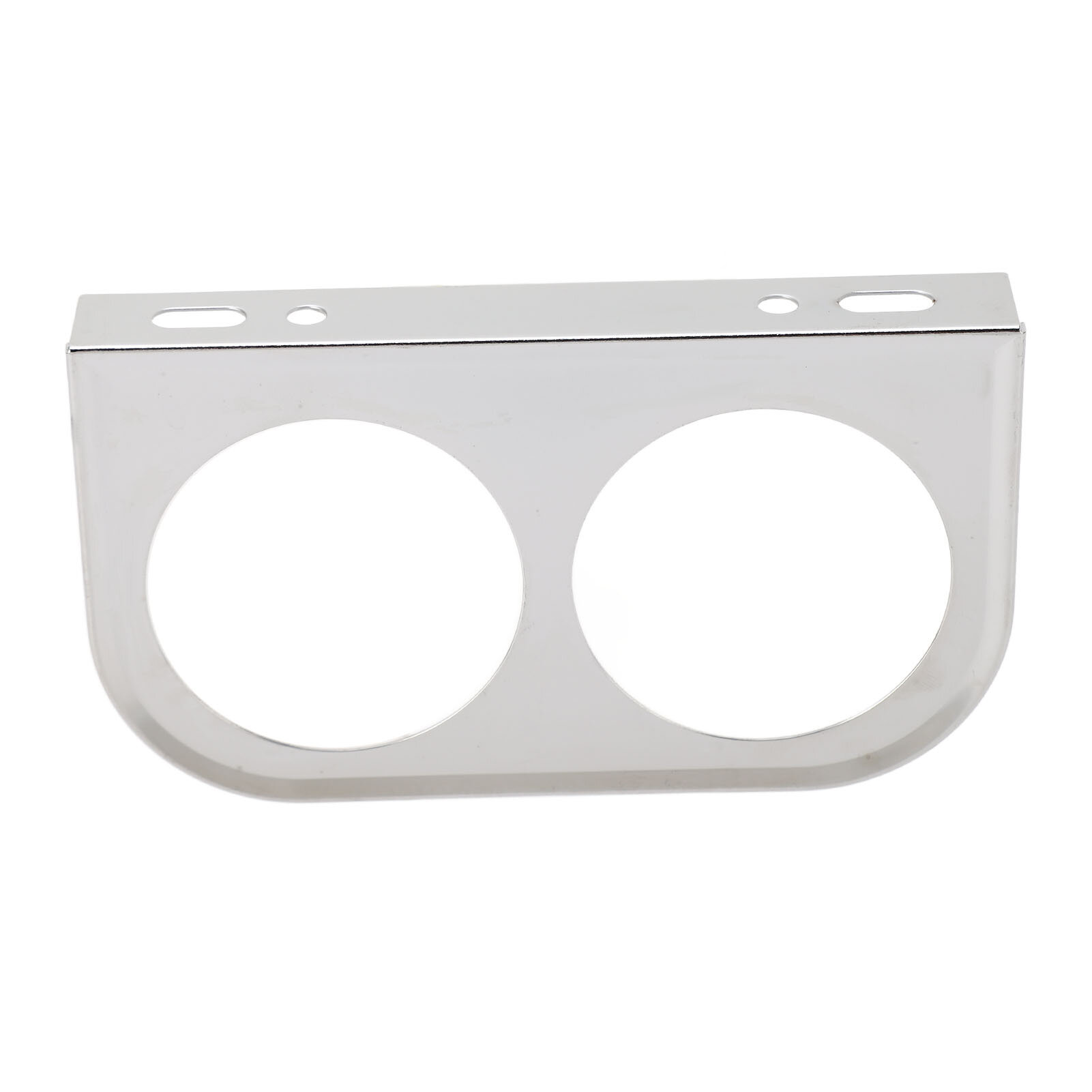 Панель Датчика с 2 Отверстиями 2-1/16 Дюймов 52 ММ Универсальный Металлический Автомобильный Измерительный Прибор Серебристого Цвета