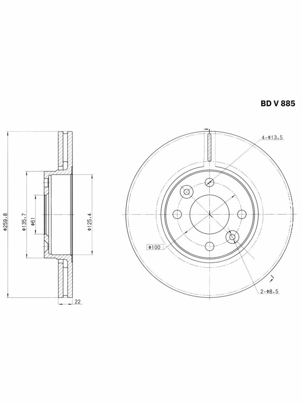 Диск тормозной для а/м Lada Largus, Renault Logan, LADA Vesta, LADA X-RAY BM c ABS