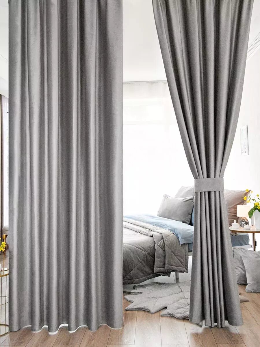 Шторы бархат антикоготь 200х295 (2 шт), Evrika Home