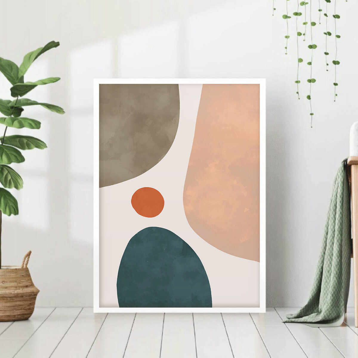 Постер "Пятна" 50x70 в белой рамке на стену для интерьера