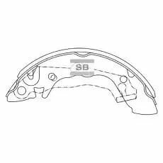 Колодки тормозные барабанные задние HI-Q SA046