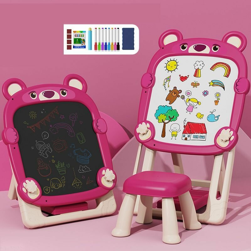 Мольберт Детский Двухсторонний С Набором