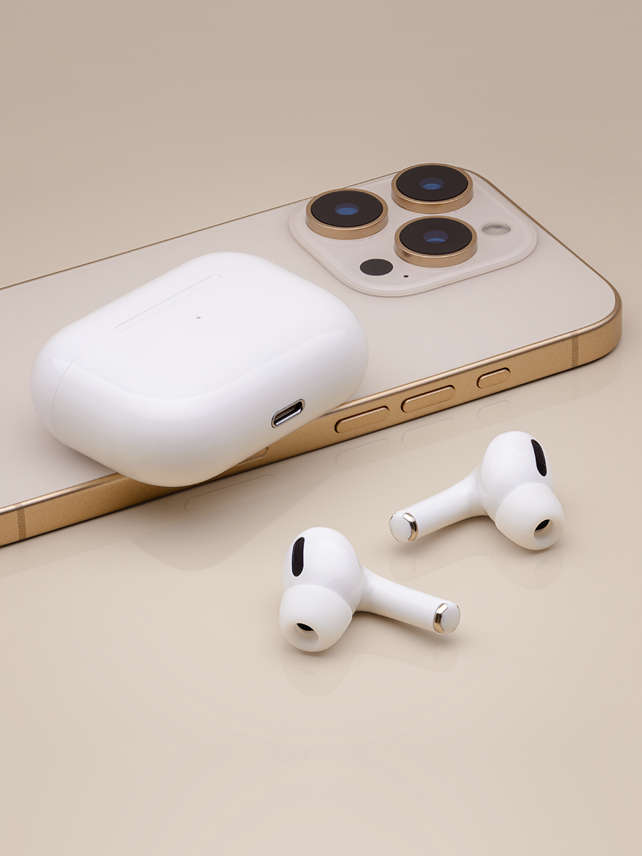 Наушники беспроводные AB-06 , зарядный кейс Lightning 230 mAh, белый, Без заводской упаковки, 4057-OZ