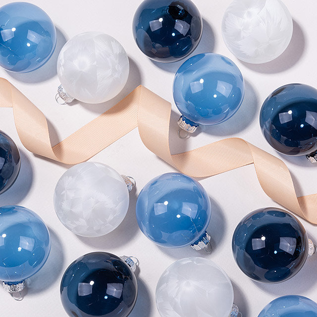 Елочные шары Bubble: Ночное Облако 6 см, 15 шт, стекло, Winter Deco, 1001281