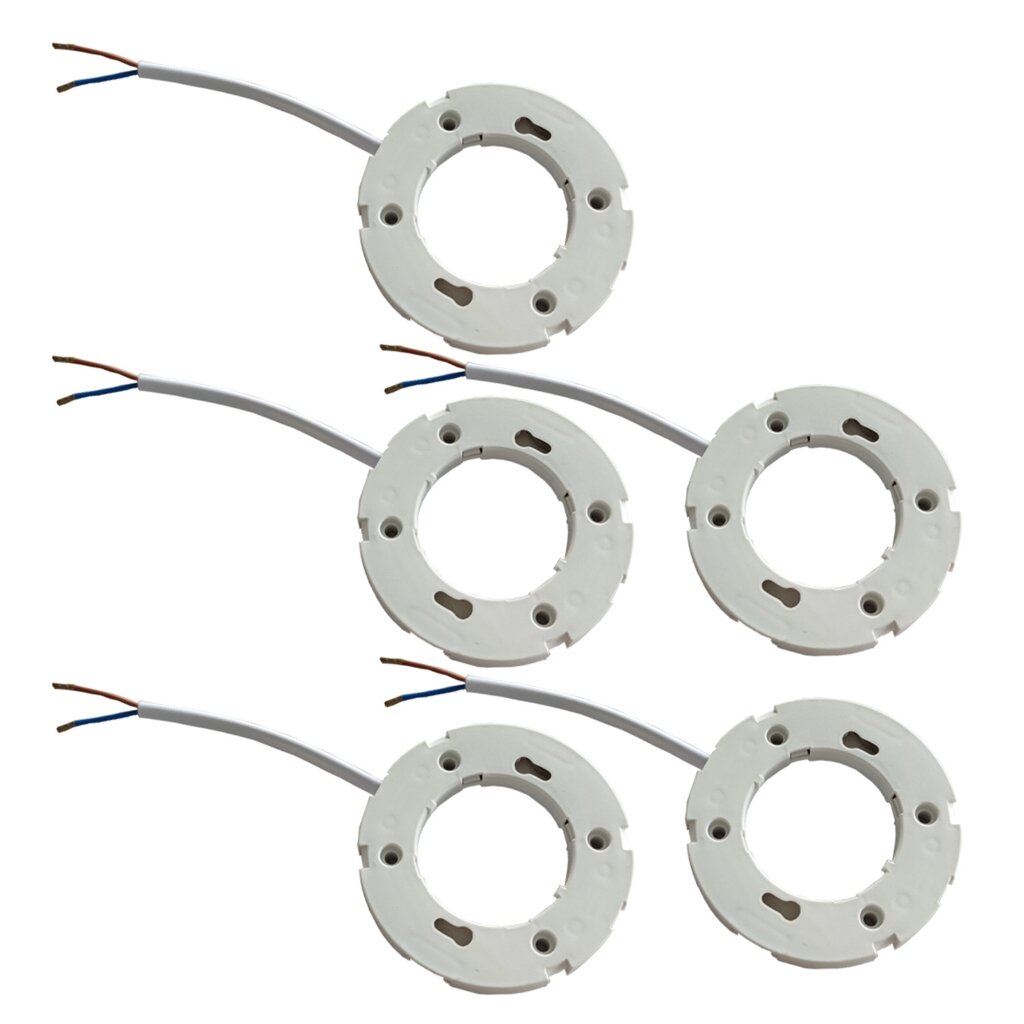 Пластиковый патрон для лампы накаливания из 5 шт. с цоколем для шнуровой подсветки, Термостойкий дизайн, Аксессуары для освещения, идеально подходящие для светодиодных светильников