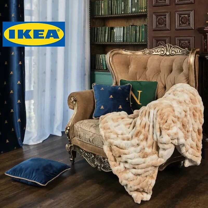 Плед Zolotoy Roy 130х160 см, цвет бежевый белый-Egeland Домашнее прядение