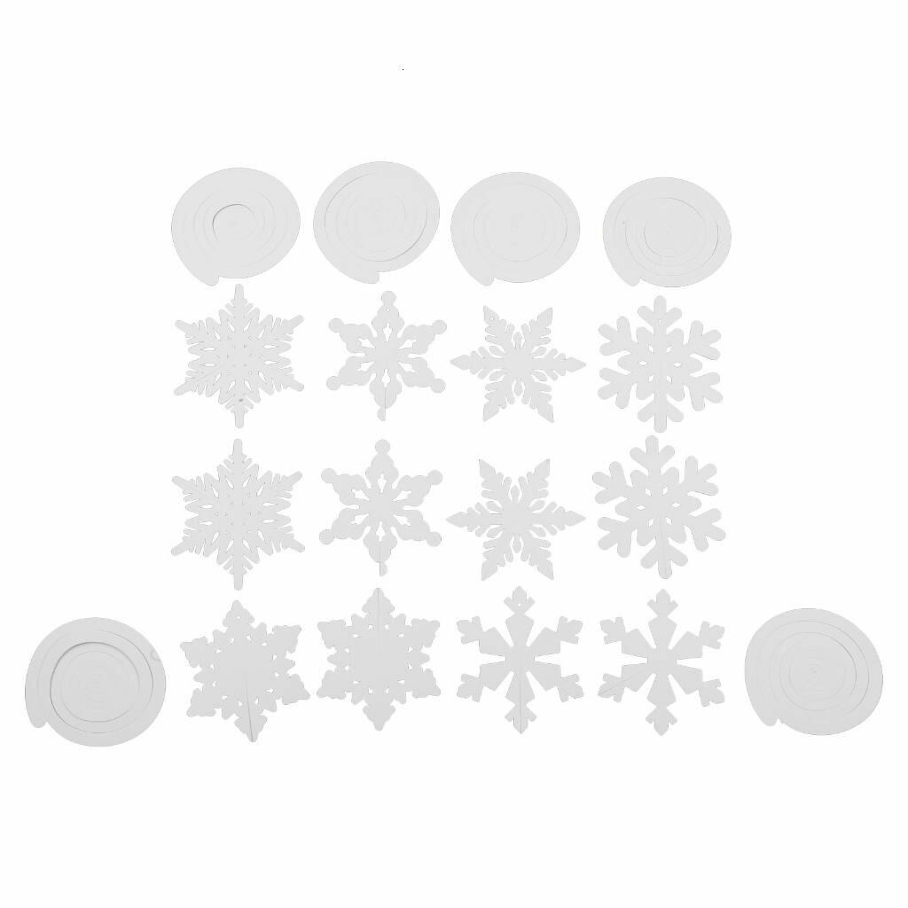 Рождественские спиральные украшения из снежинок