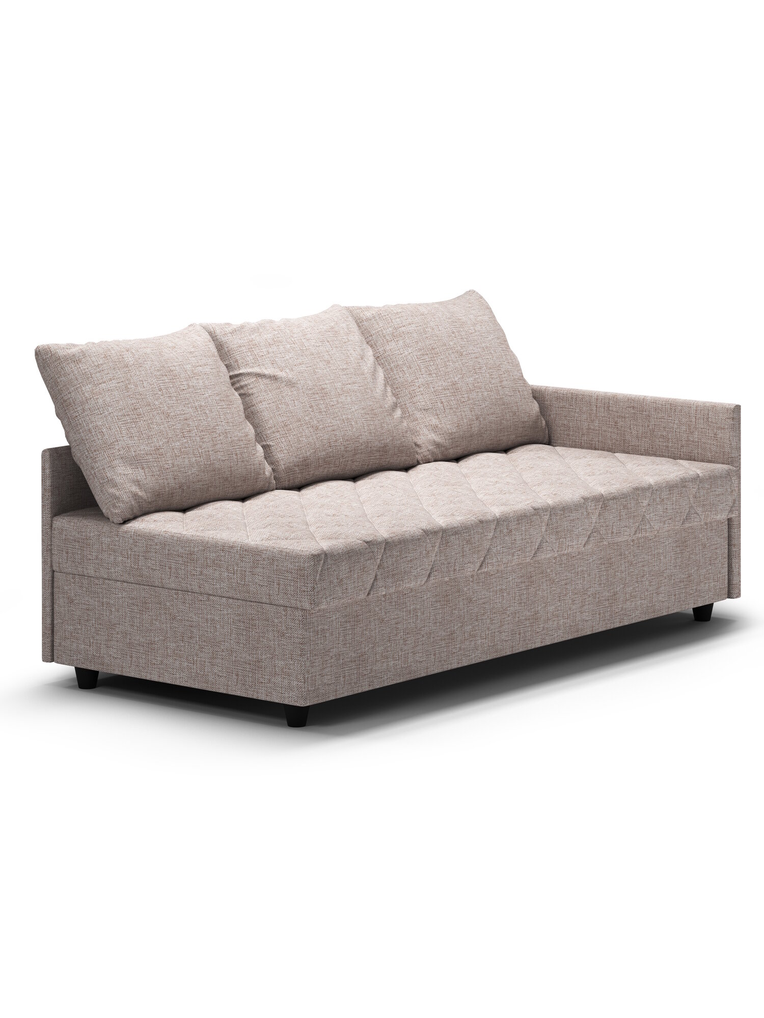 Кушетка WESTENY "ART-312 правая" 195x94x62, 90x190, 1 место, рогожка Madagaskar02