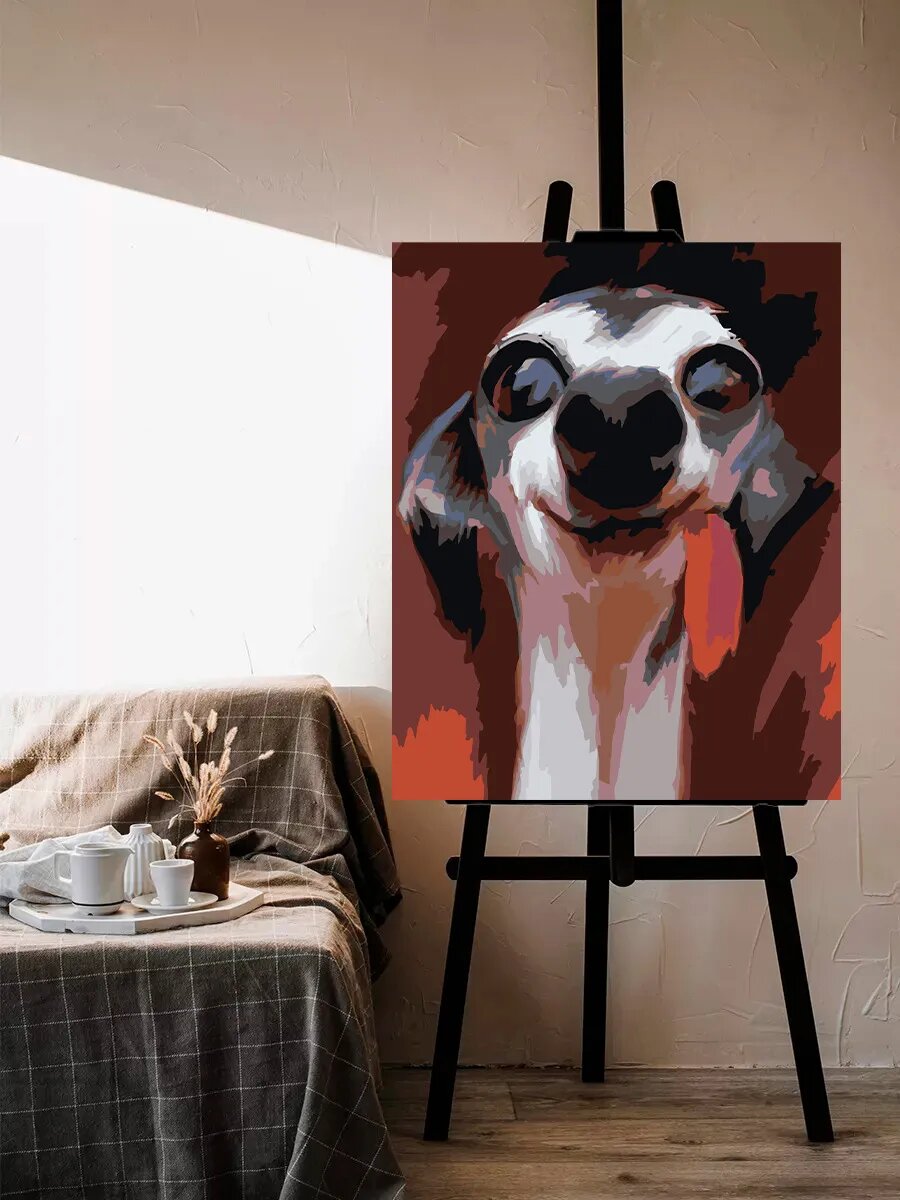 Картина по номерам Мультяшная Смешная Собака Животное