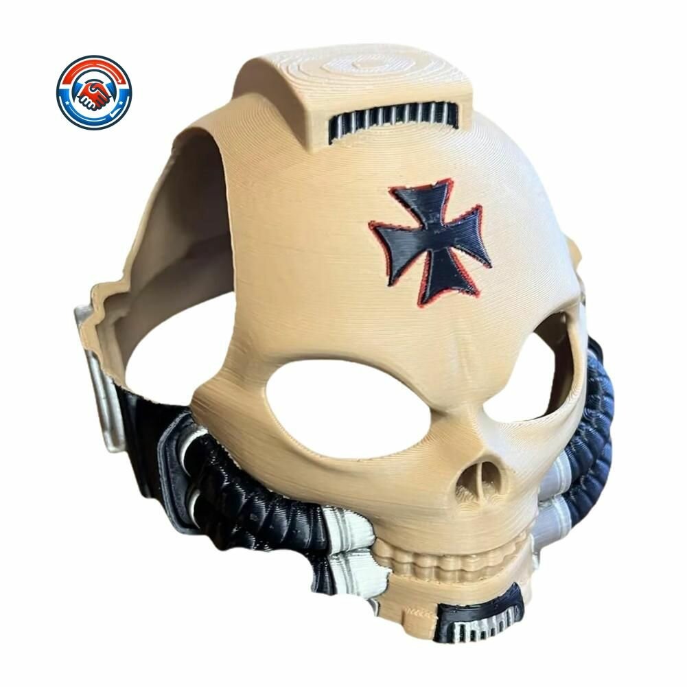 Костюмный шлем для кошек Grimaldus Cat в стиле кибер-череп, регулируемый аксессуар для фото и праздников, научно-фантастический образ для животных