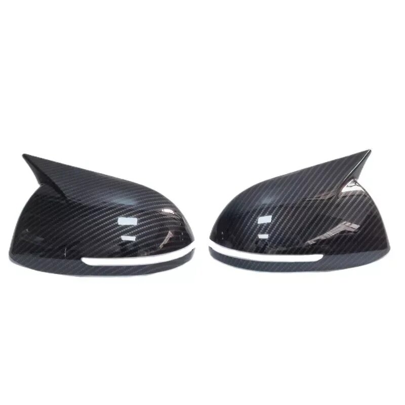 2 шт. автомобильное боковое зеркало заднего вида, крышка крыла, внешняя дверь, накладка на корпус заднего вида для KIA K2 2011-2016 RIO 3 2011-2017, дополнительно, With lamp Carbon