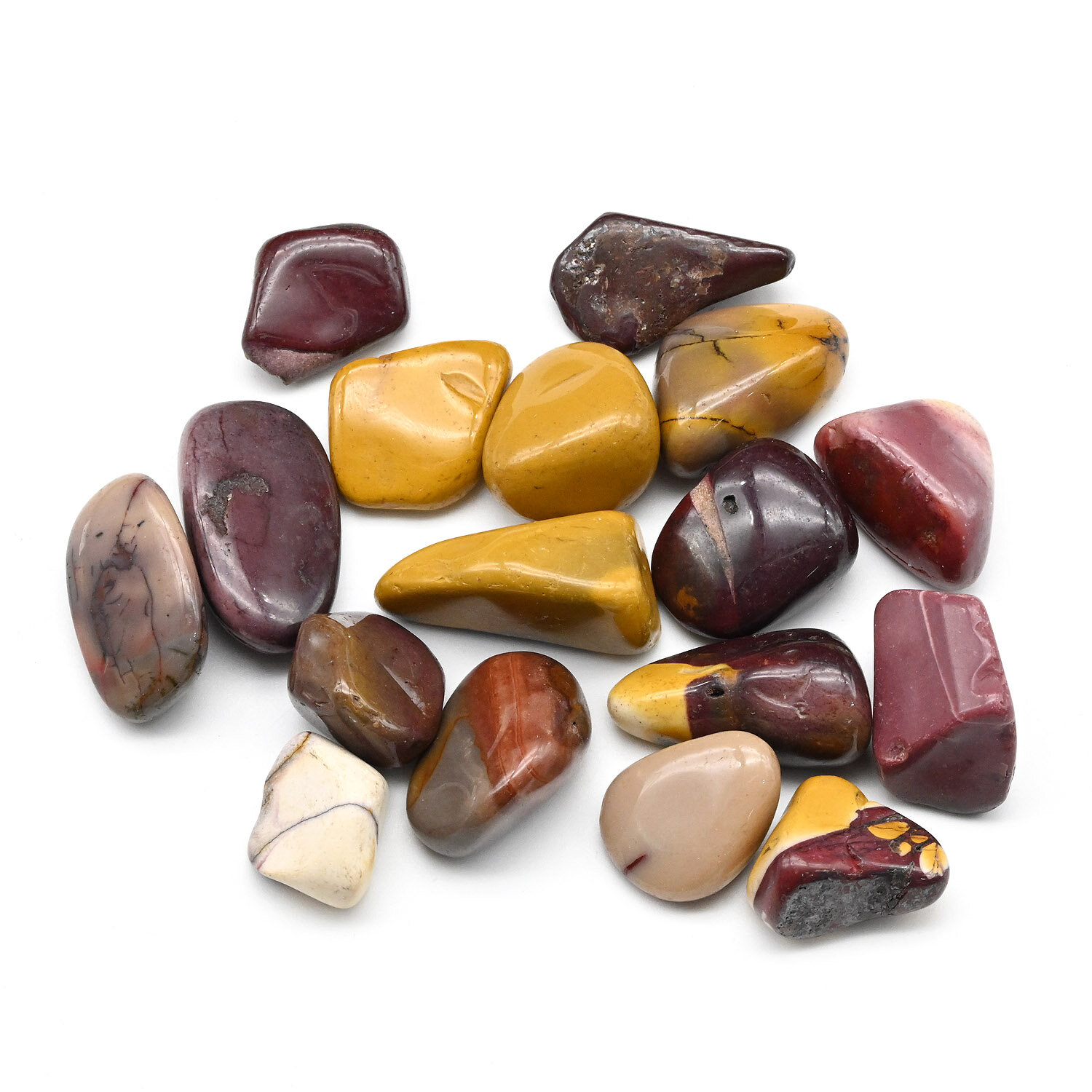 Яшма мукаит галтовка фракция 20-25мм, упаковка 100г .