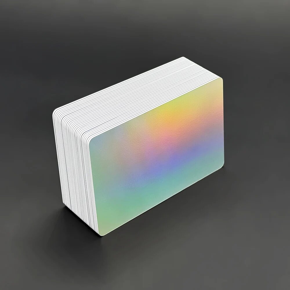 Лазерная карта NFC, визитные карточки, 13,56 МГц, NFC213, 144 байта, пустая красочная ПВХ-карта с краном NFC, умная цифровая карта социального назначения