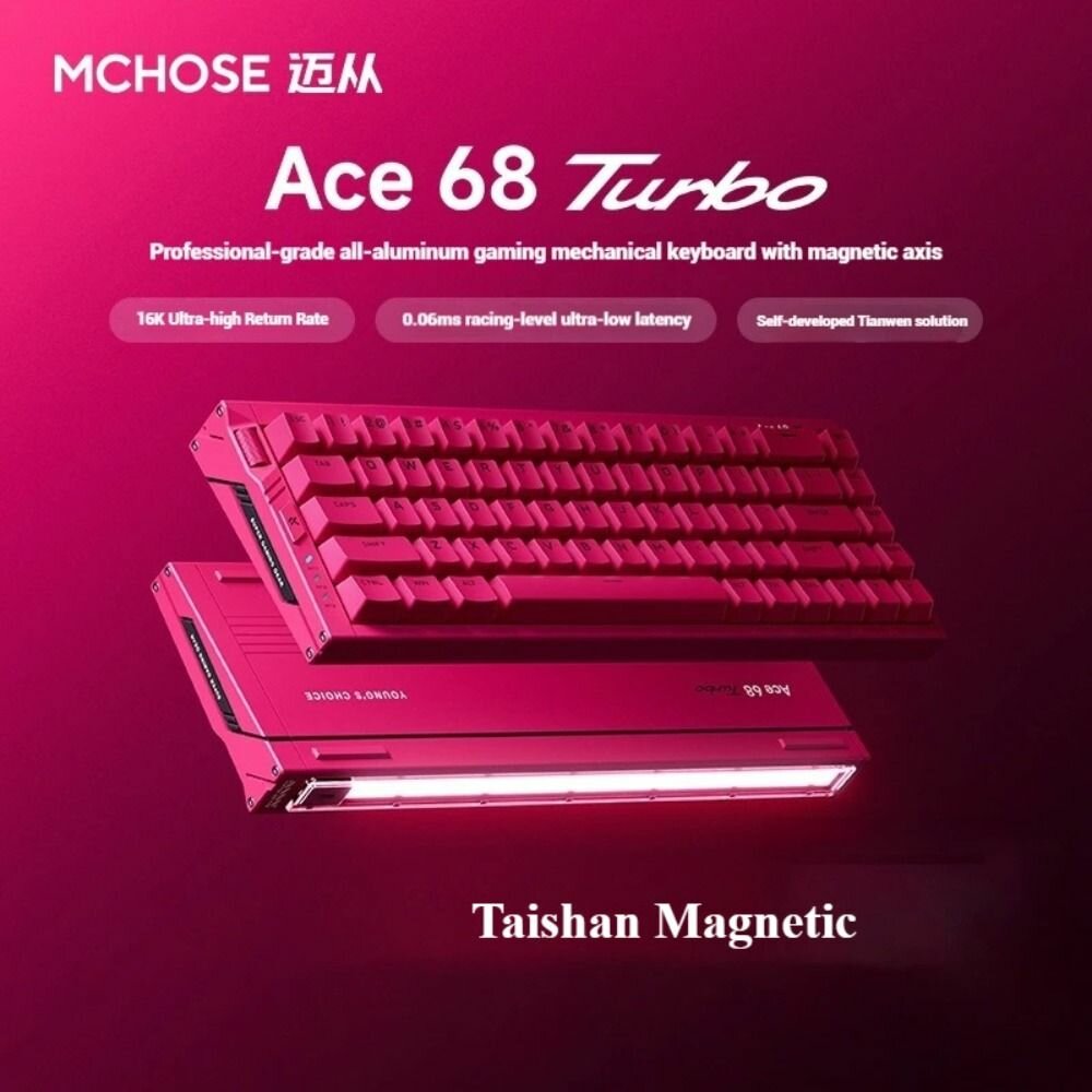 MCHOSE Ace 68 Turbo Магнитный Переключатель Игровой Клавиатуры, Низкая Задержка 16K 0,001 Мм (Taishan Magnetic)