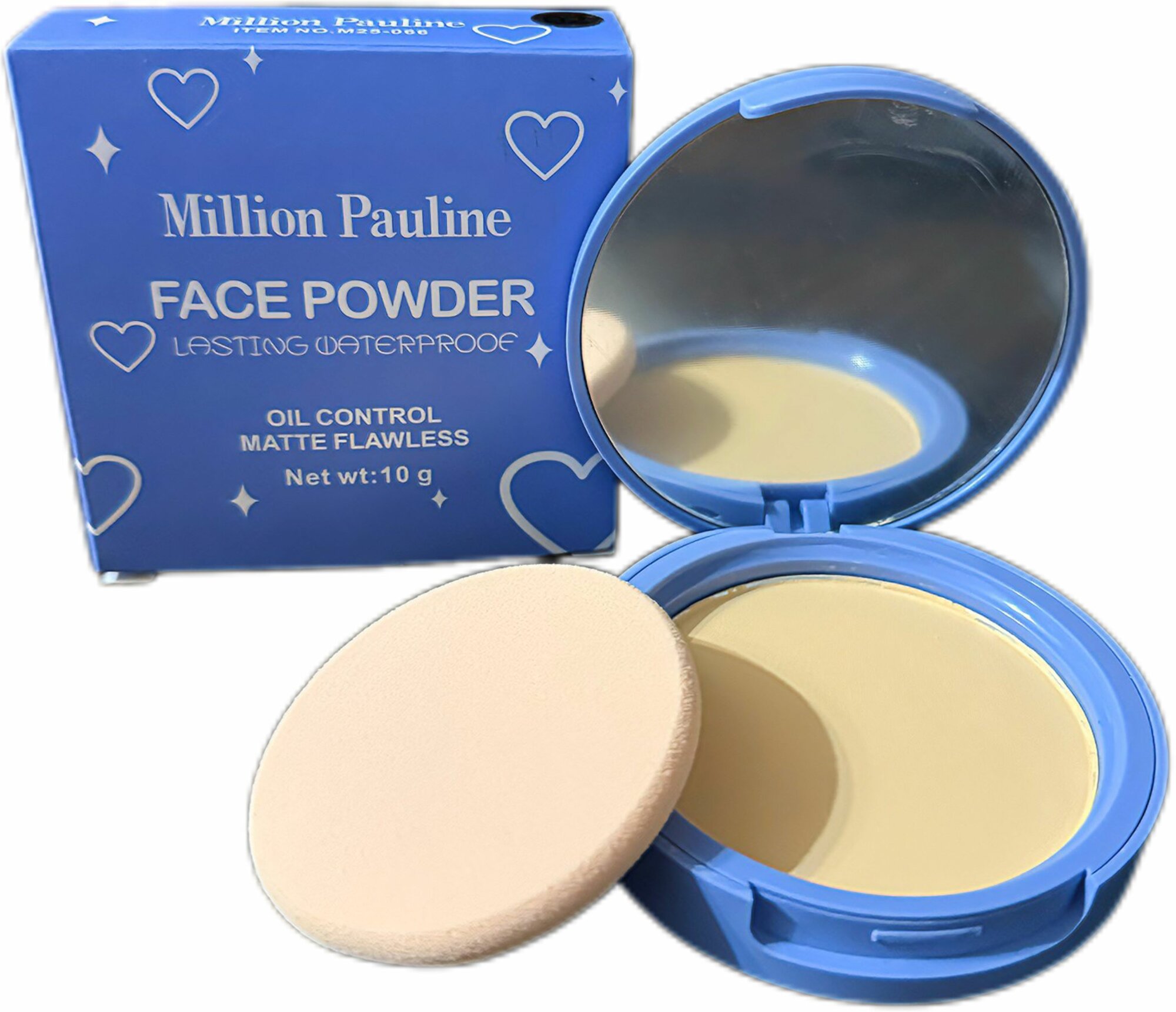 Пудра для лица увлажняющая, Face Powder Lasting WATERPROOF, Тон 02, 10 гр