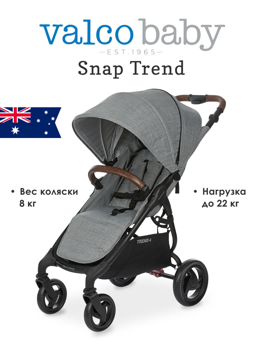 Коляска прогулочная Valcobaby Snap Trend, цвет: Grey Marle