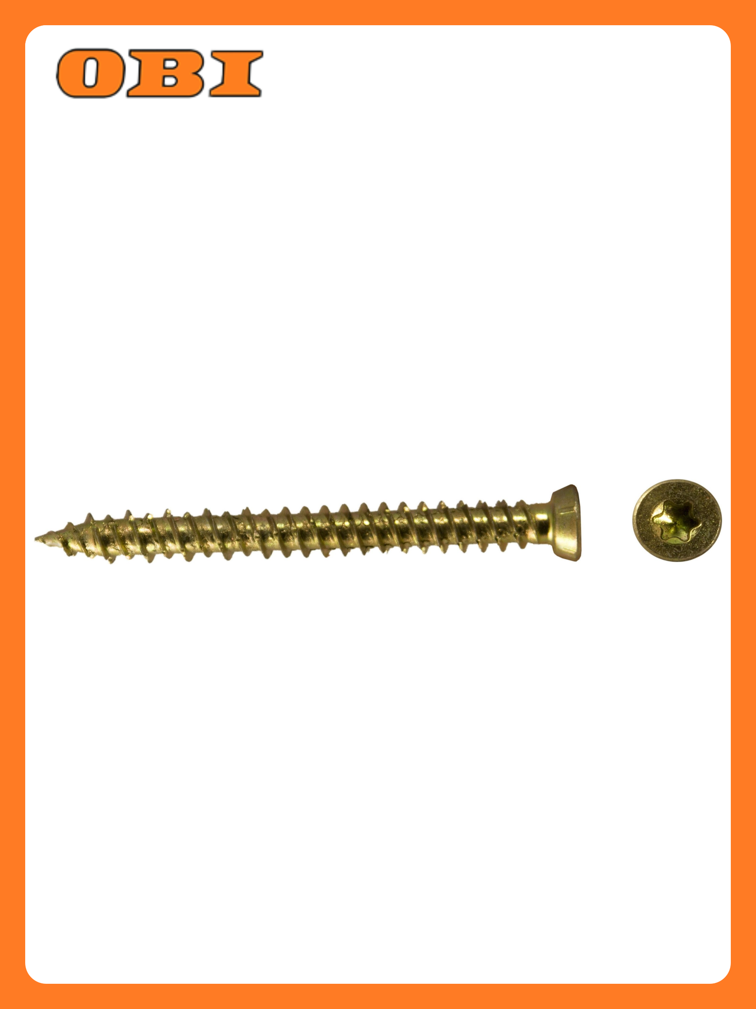 Шуруп по бетону Tech-KREP длина 132мм, диаметр резьбы 7.5мм, 4шт, шлиц Torx Т(ТХ)30, оцинкованное желтое, сталь