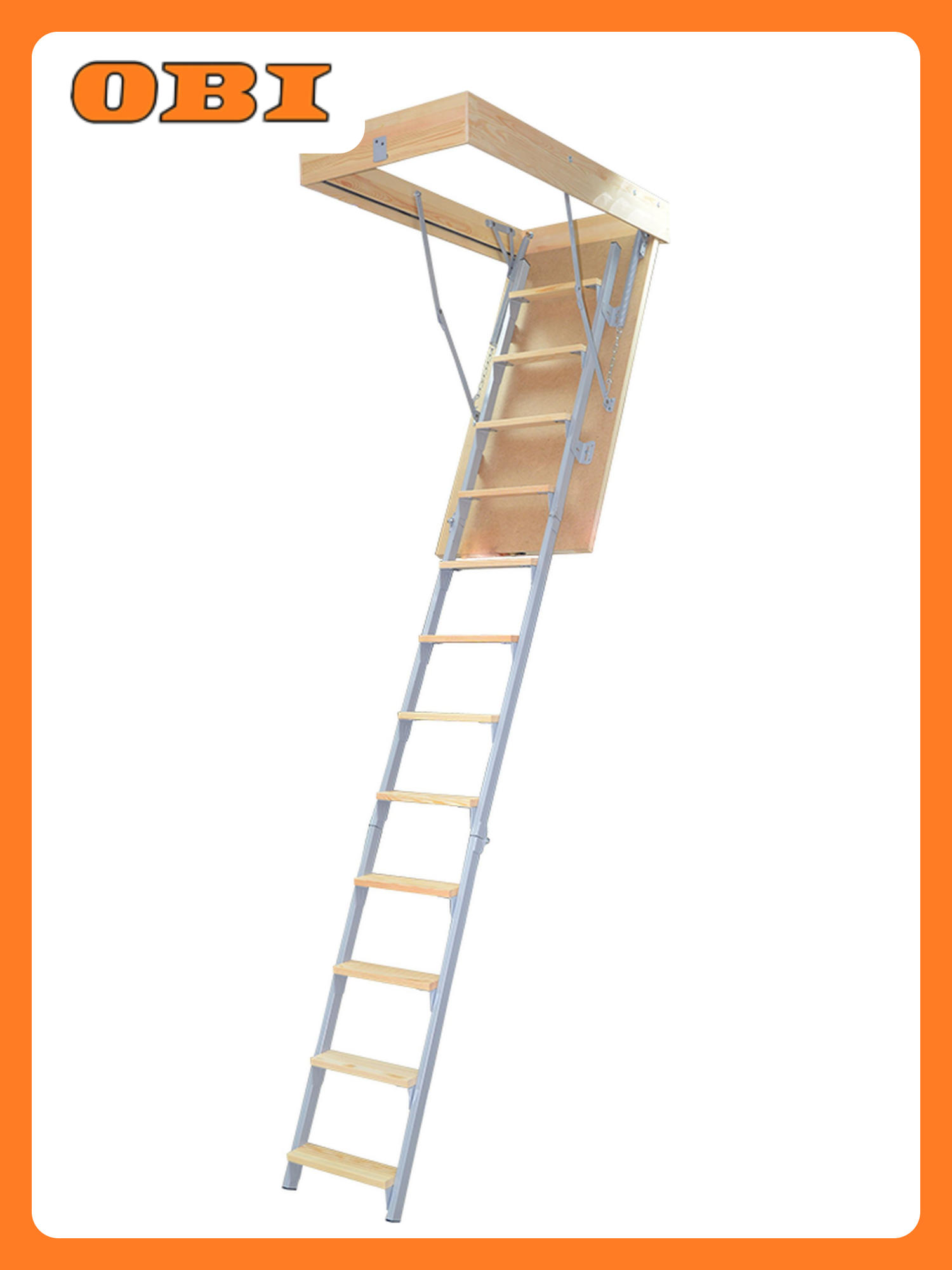 Лестница чердачная деревянная 120Х60 280 см ЧЛ-17