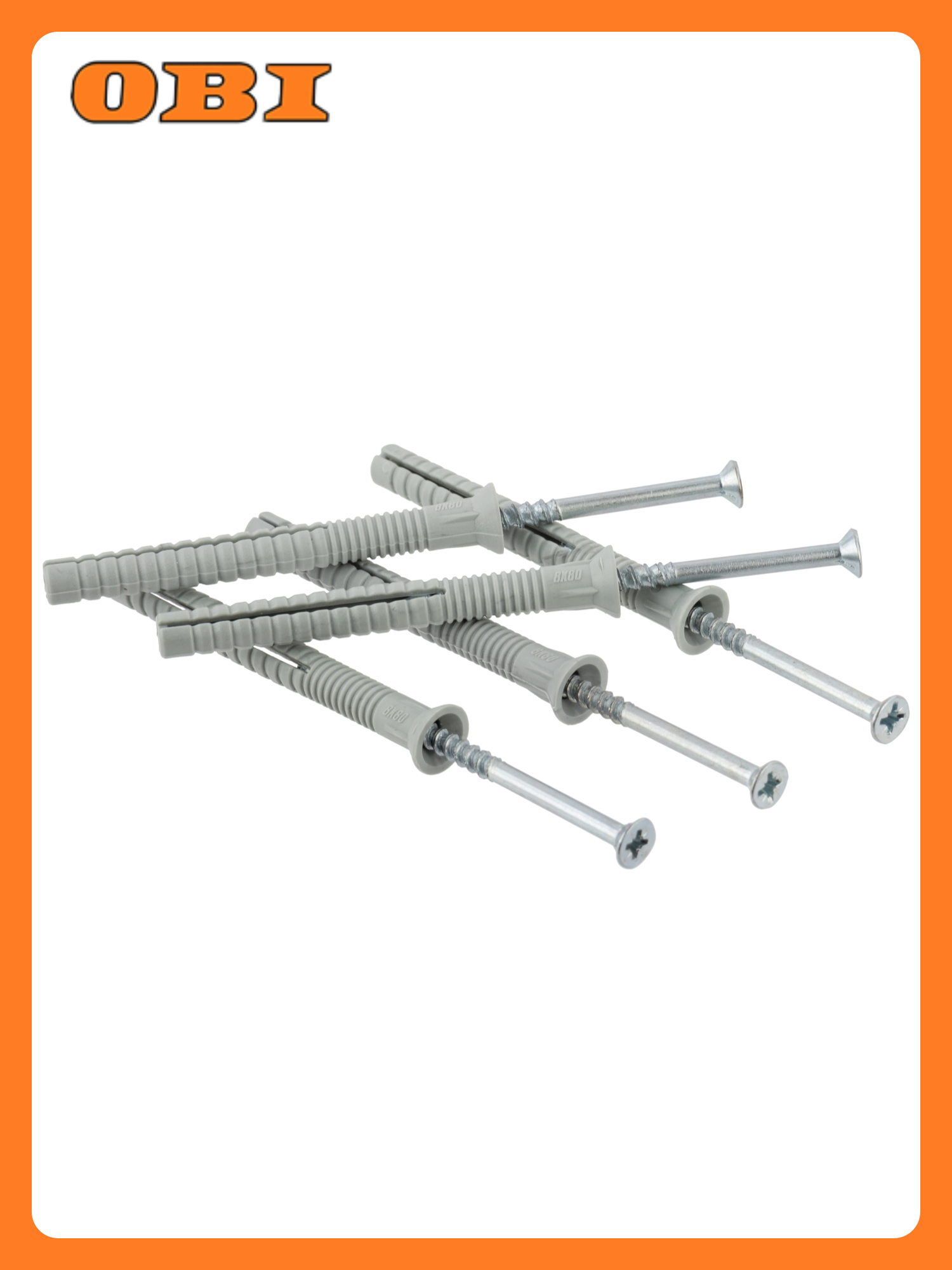 Дюбель-гвоздь 8х80 мм, потай (50 шт.)