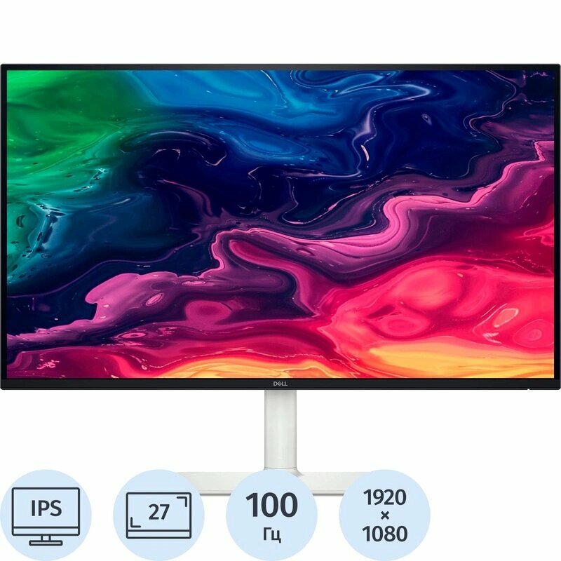 Монитор Dell 27 S2725HS черный/белый IPS 4ms HDMI HAS Piv 300cd 100Hz FHD
