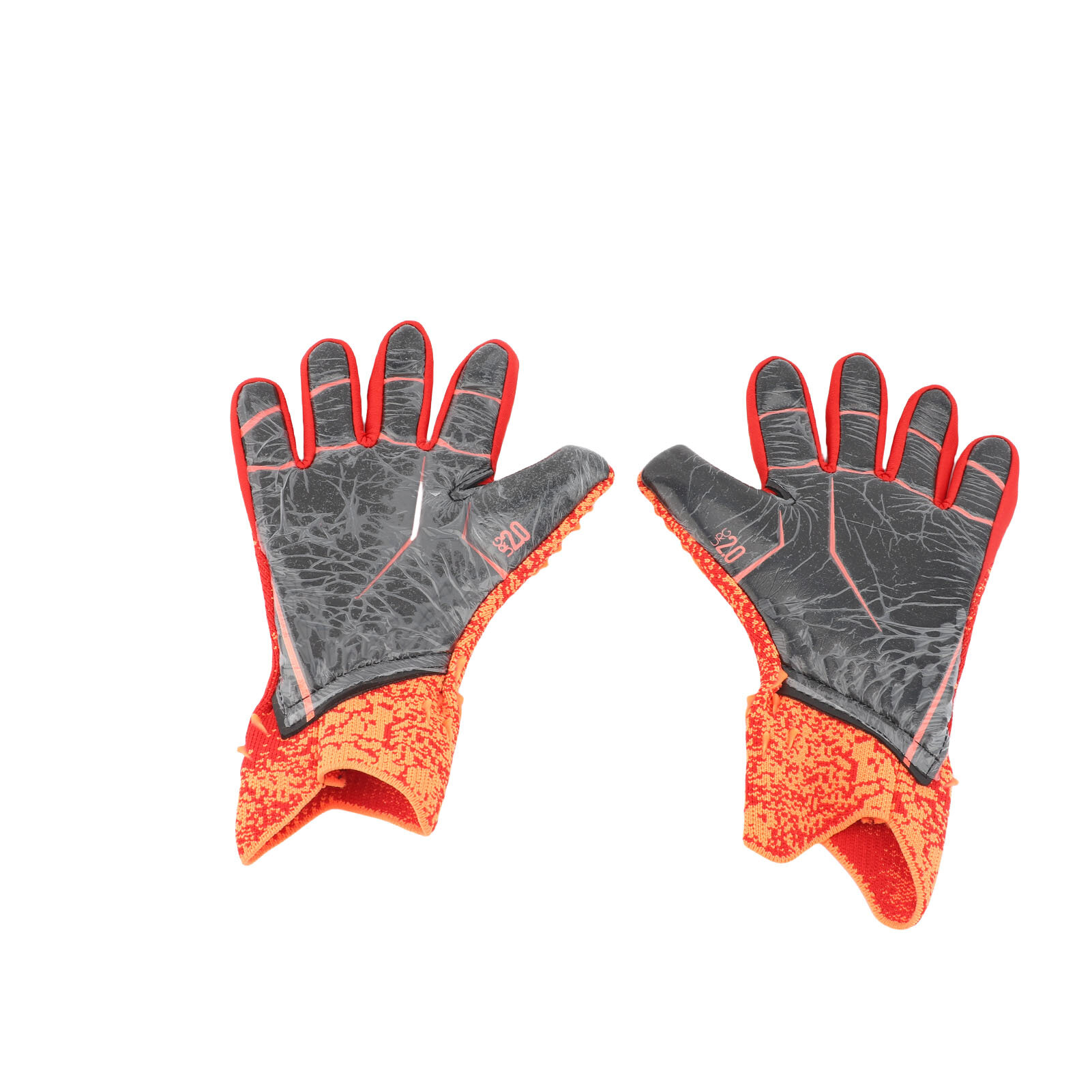 Вратарские перчатки, дышащие, противоскользящие, с латексными ладонями для надежного сцепления, для футбола, оранжево-красные, размер S, 7, 27 см / 10,6 дюйма.