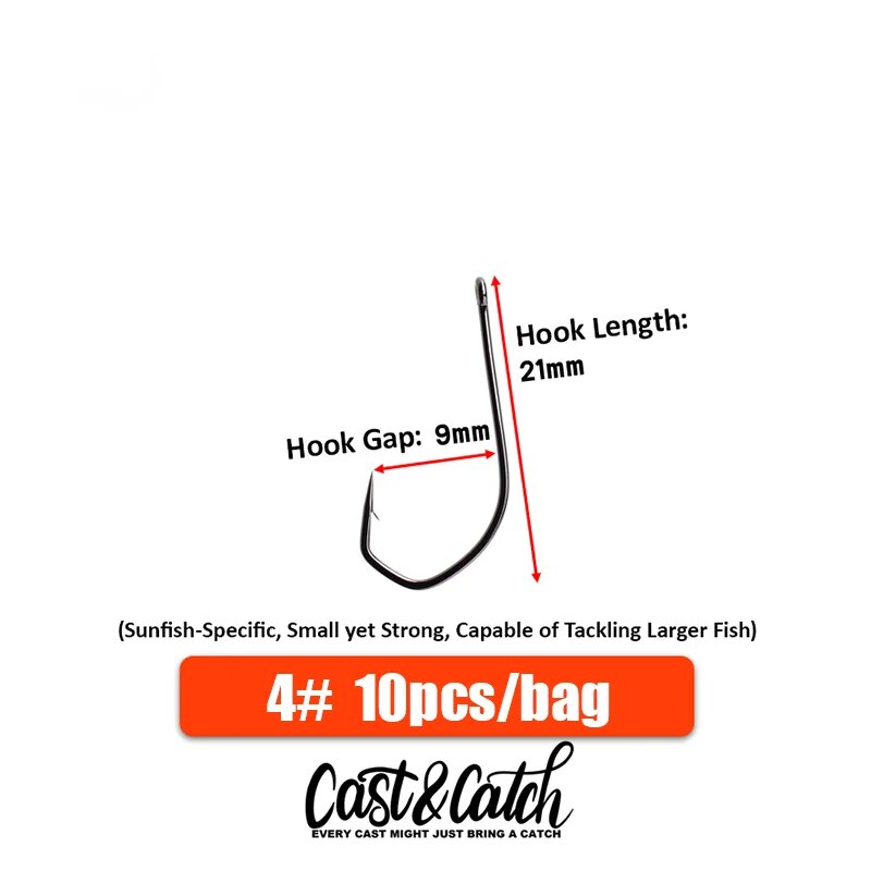 Cast&Catch Крючки для дропшот #1/0#1#2#4 10 шт. Size 4