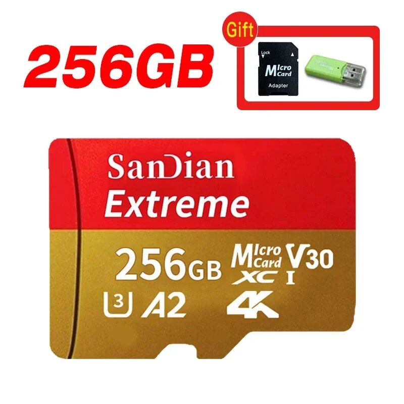 Карта памяти microSD Class 10 128/256/512 ГБ/1 ТБ 256GB