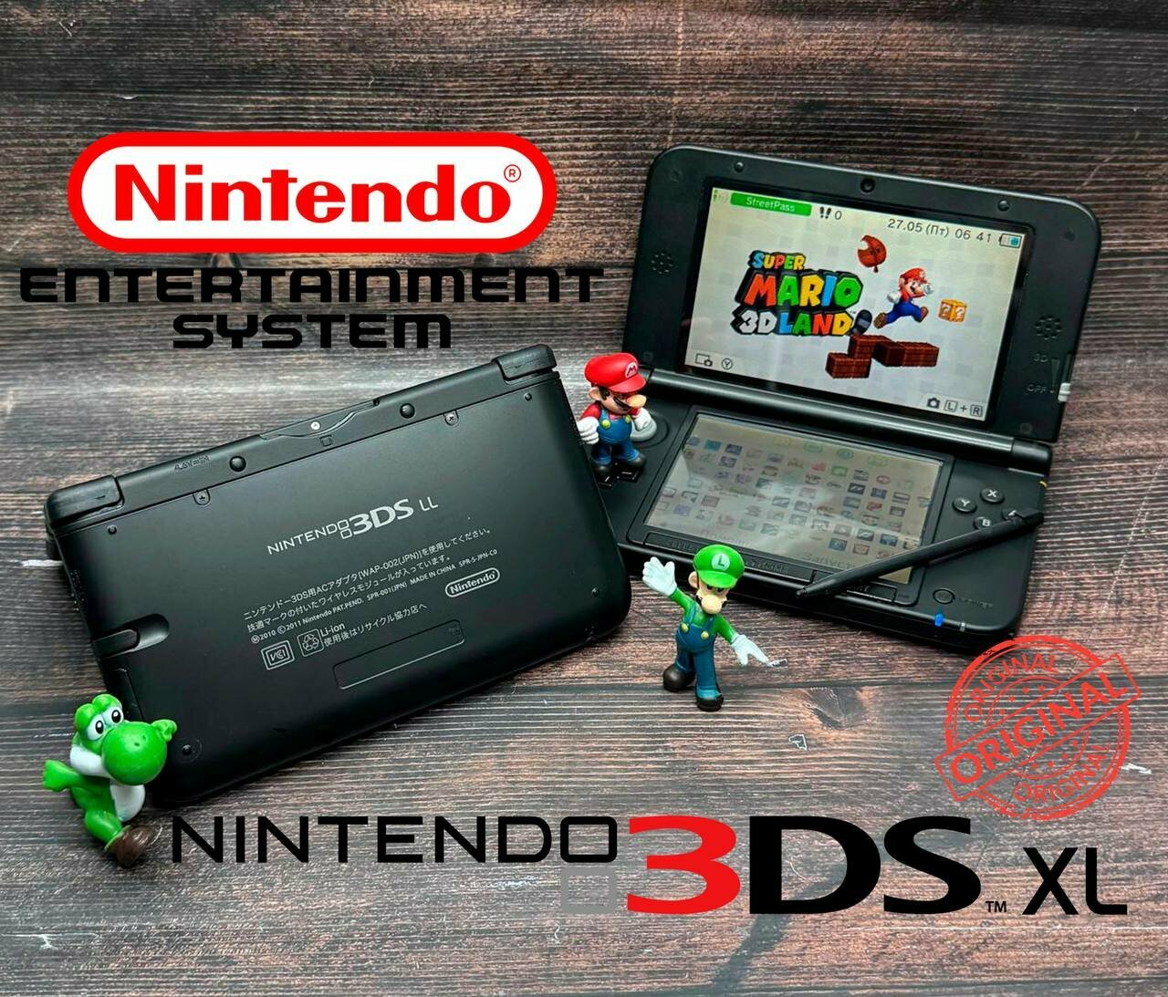 Nintendo 3DS XL Black REF 100ИГР, Комплект