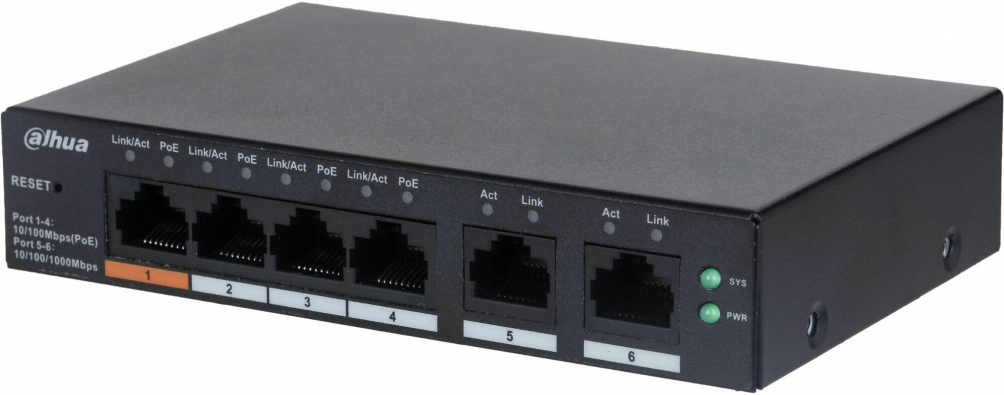 Dahua DH-CS4006-4GT-60 - 4-портовый гигабитный PoE коммутатор с функцией облачного управления