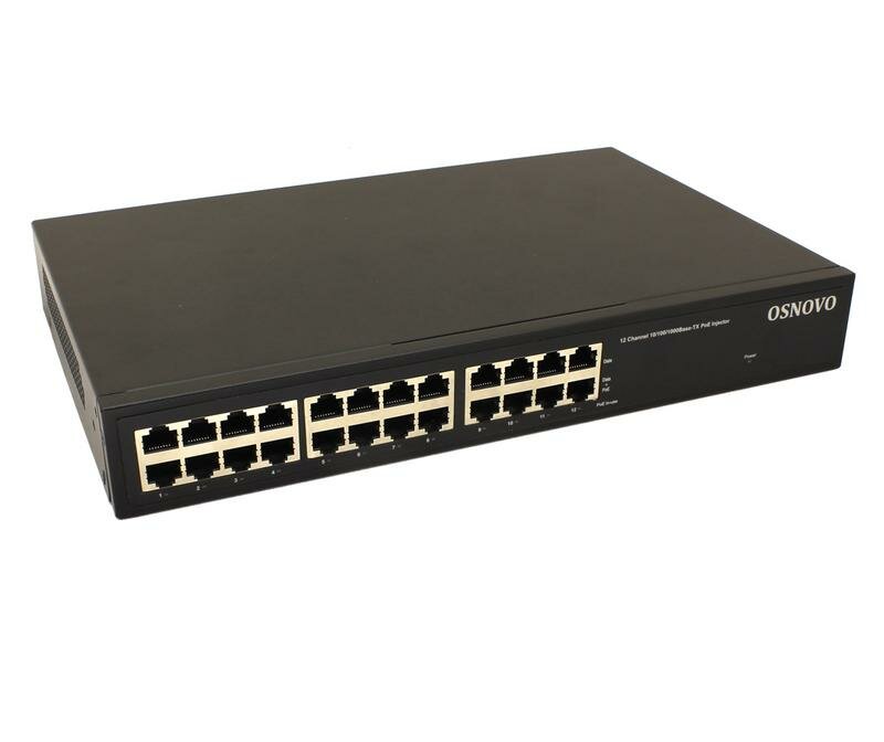 Инжектор PoE Midspan-12/180RG Gigabit Ethernet на 12 портов OSNOVO 13799