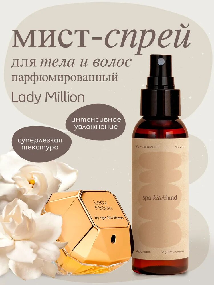 Спрей мист для тела и волос парфюмированный Lady Million