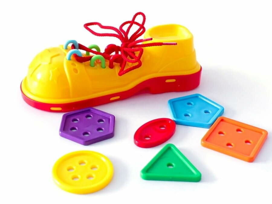 Развивающий набор Желтый ботинок с пуговками