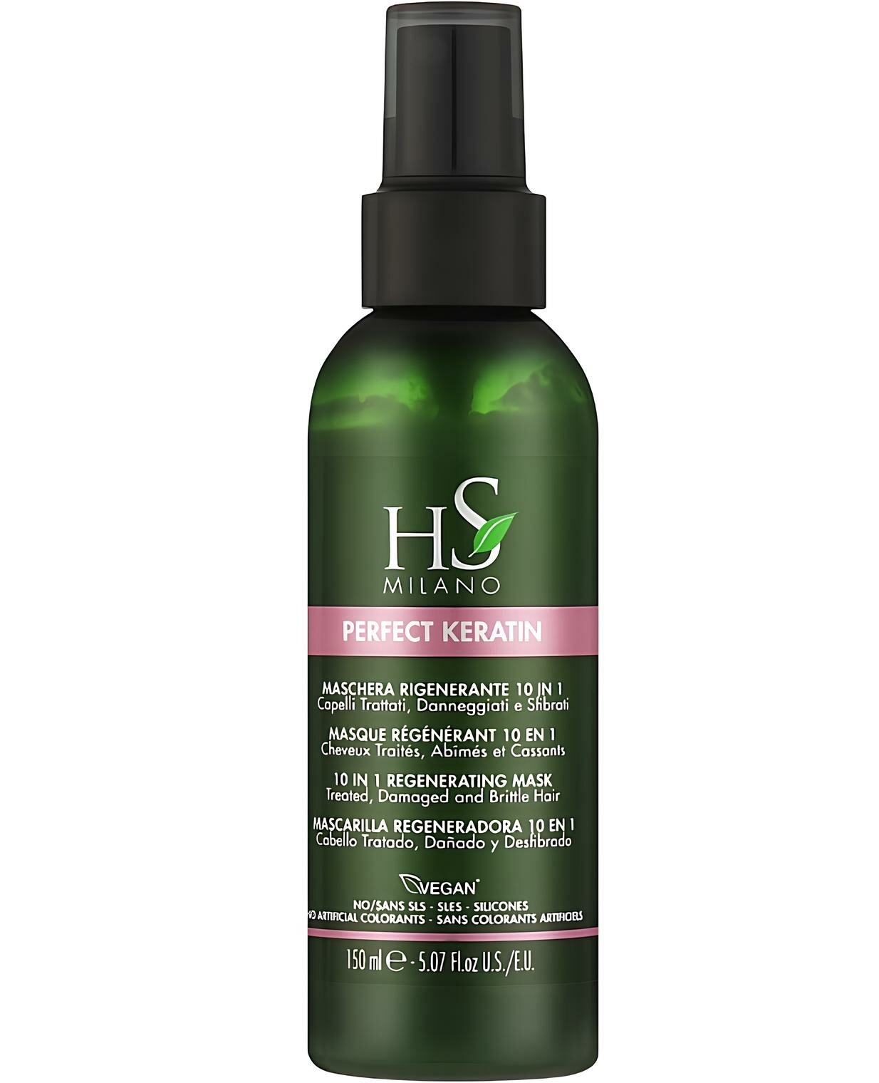 Маска-спрей 10 в 1, восстанавливающая для ослабленных волос с кератином Dikson HS Perfect keratin maschera spray 10 in 1 rigenerante , 150 мл