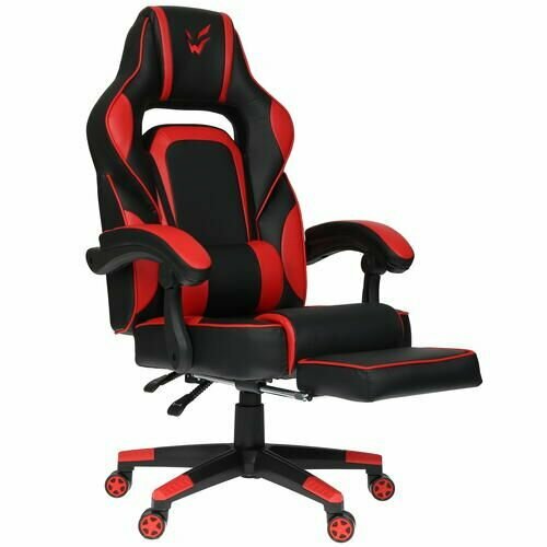 Кресло игровое обивка экокожа, цвет красный, надежный
