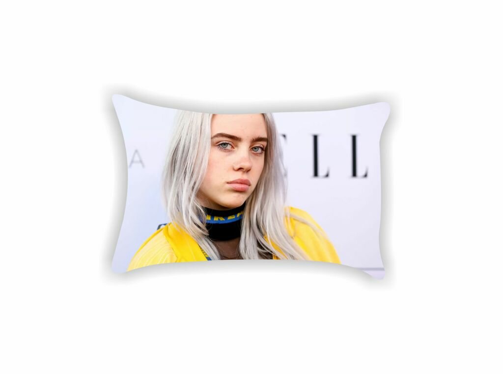 Подушка Билли Айлиш, Billie Eilish №14, Картинка с двух сторон