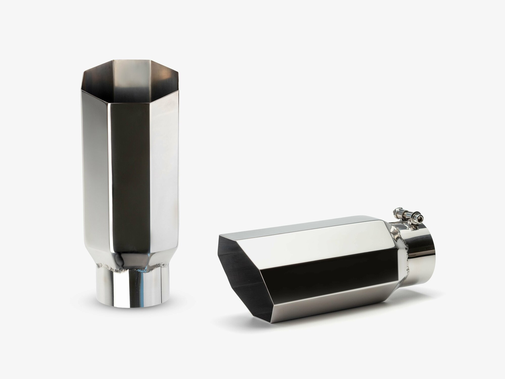 Насадки на глушитель Восьмигранные 76/100 Хром из нержавеющей стали для выхлопной системы автомобиля