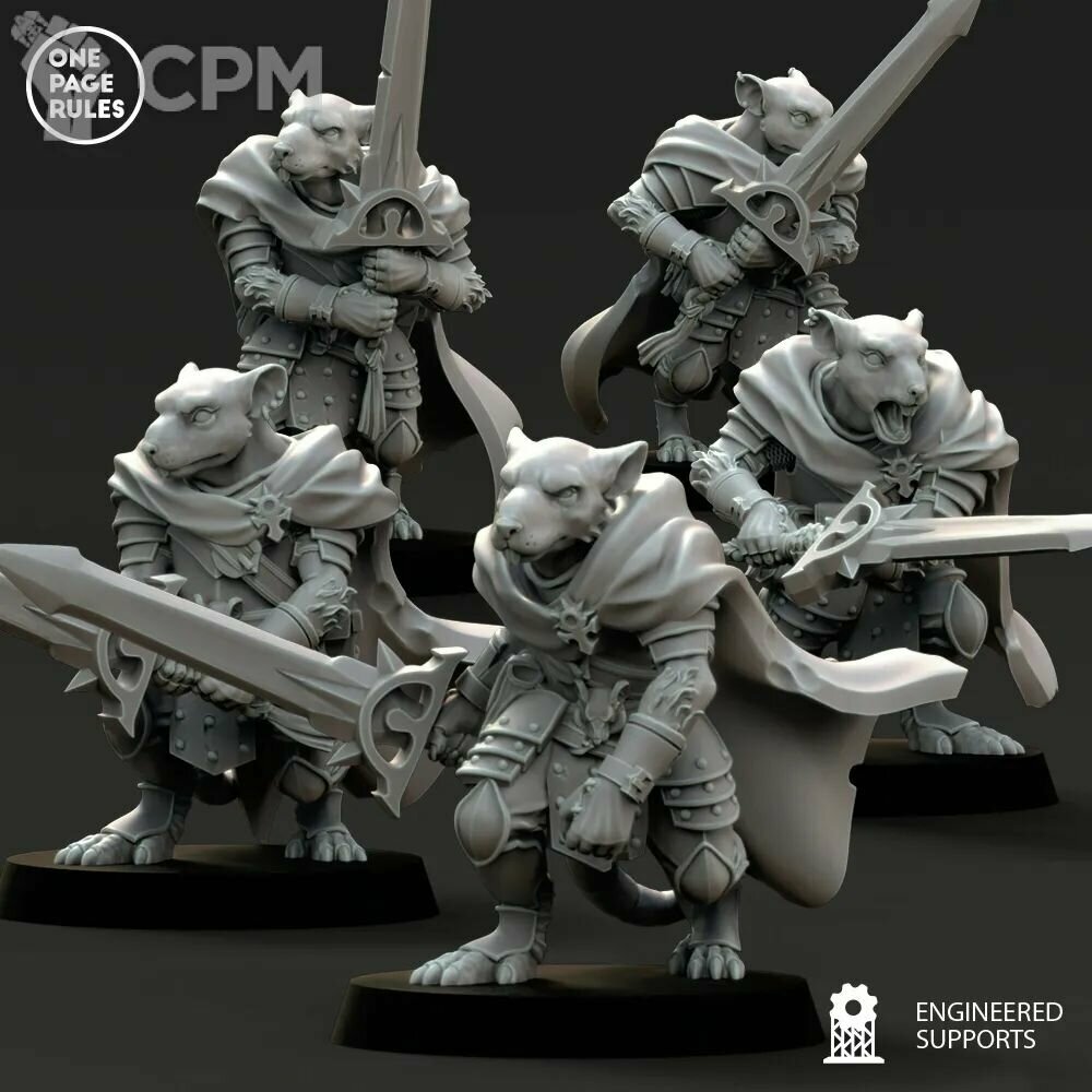Warhammer Skaven Verminlords Swords/Скавены с Мечами