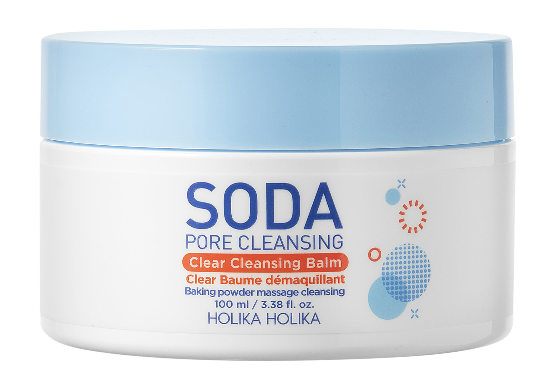 HOLIKA HOLIKA Бальзам для лица для снятия макияжа Soda Pore Cleansing Clear Cleansing Balm, 100 мл