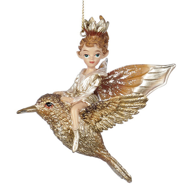 Елочная игрушка Фея Дилана на птице 11 см, подвеска, Goodwill, TR21120-2