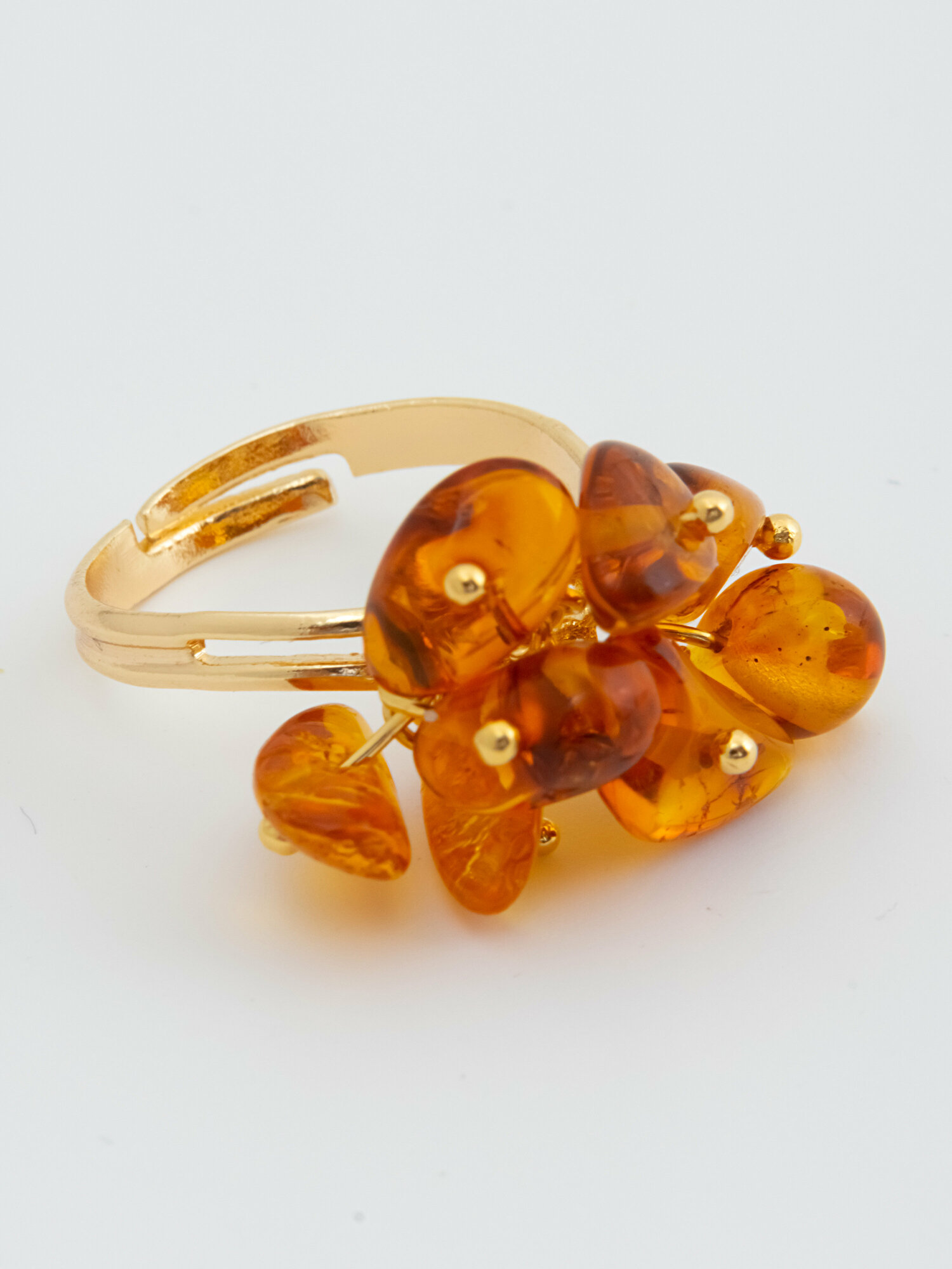 Кольцо, янтарь