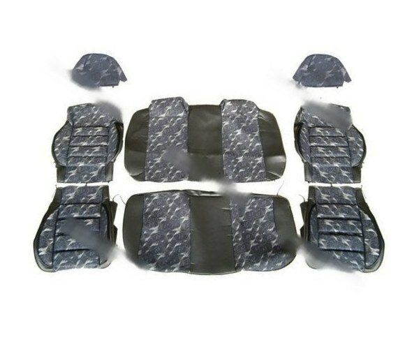 Чехлы daewoo nexia до 2008г жаккард/кожзам задняя спинка целая