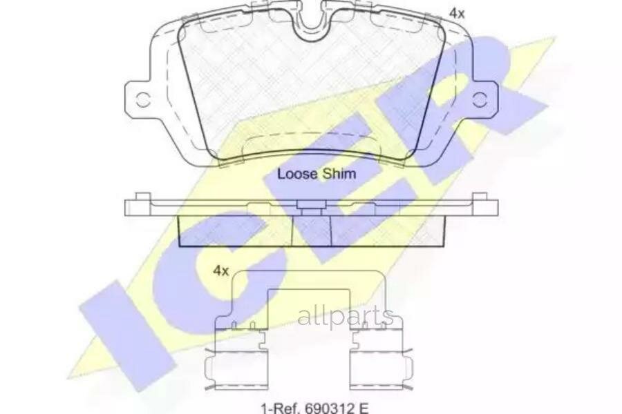 ICER 182120 Колодки тормозные комплект