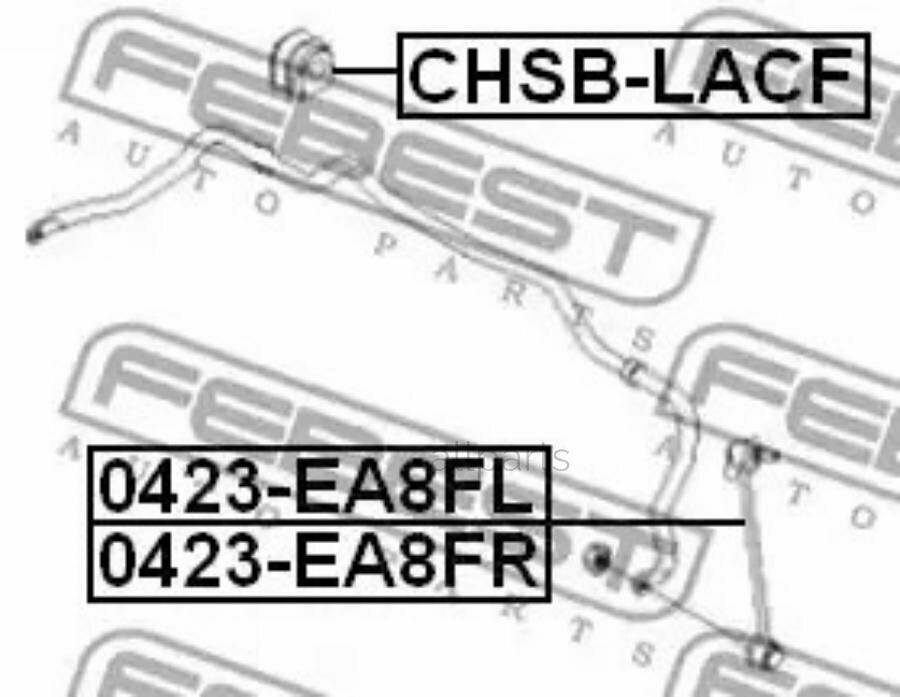 FEBEST CHSB-LACF втулка переднего стабилизатора D17 (CHEVROLET LACETTI/OPTRA (J200) 2003-2008) FEBEST