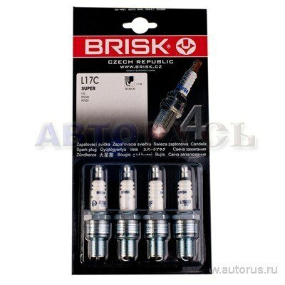 Свеча зажигания компл. (4шт) для а/м газ 406дв super brisk l17c-j