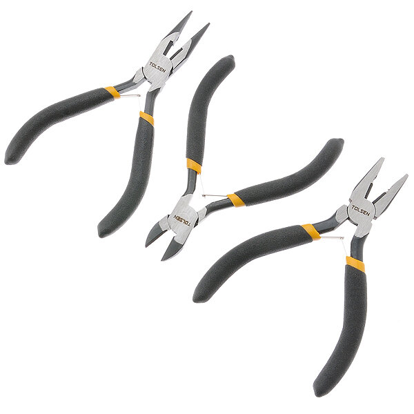 Набор 10038 губцевого инструмента мини 3 предмета Tolsen (3 шт. в наборе)