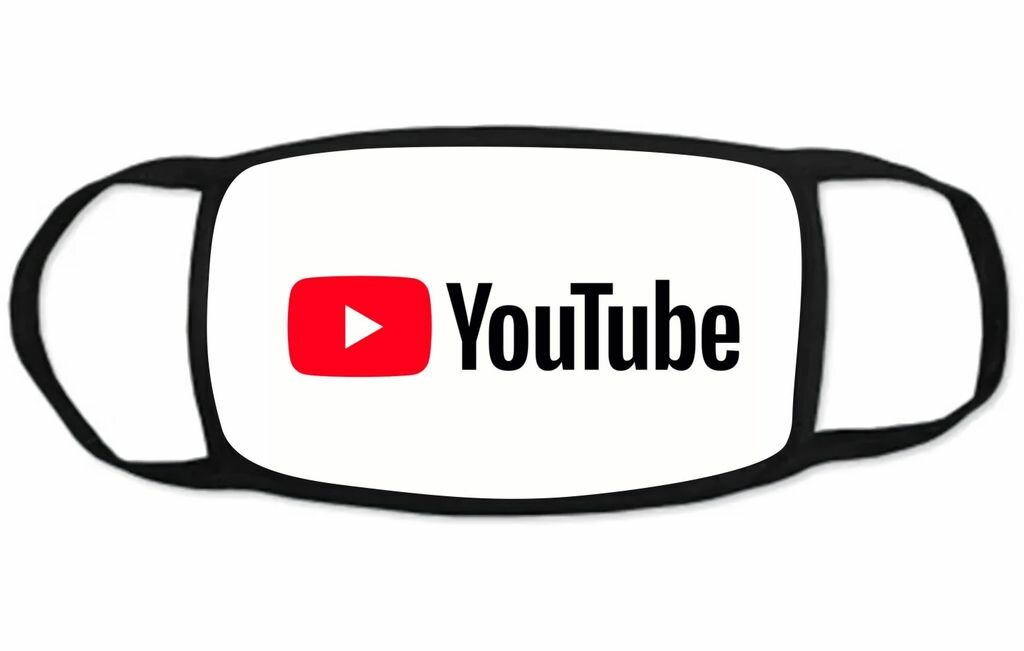 Тканевая защитная маска на лицо YouTube/ Ютуб №9