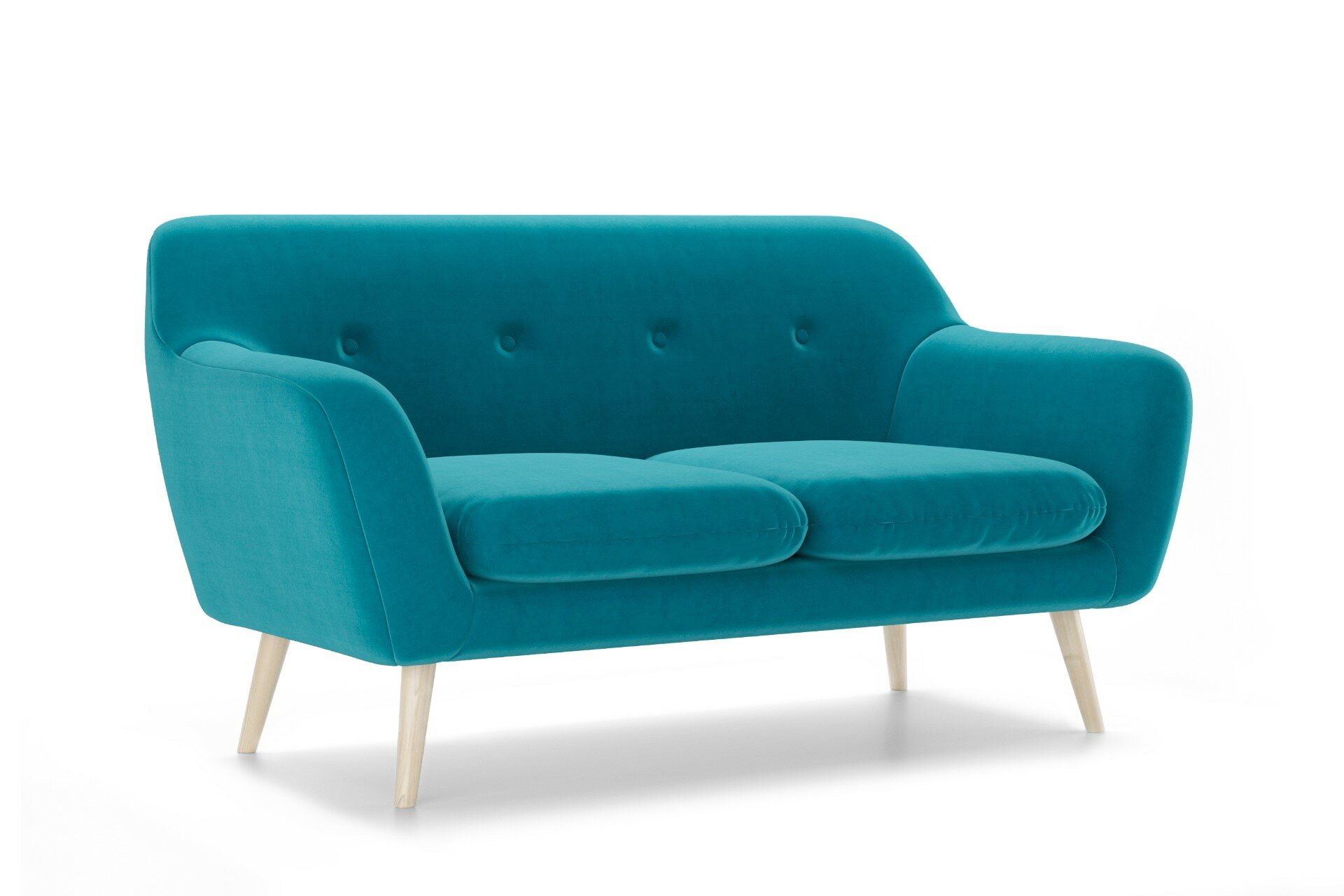 Диван двухместный нераскладной Дайсон, в цвете зеленый (Вивальди 30)