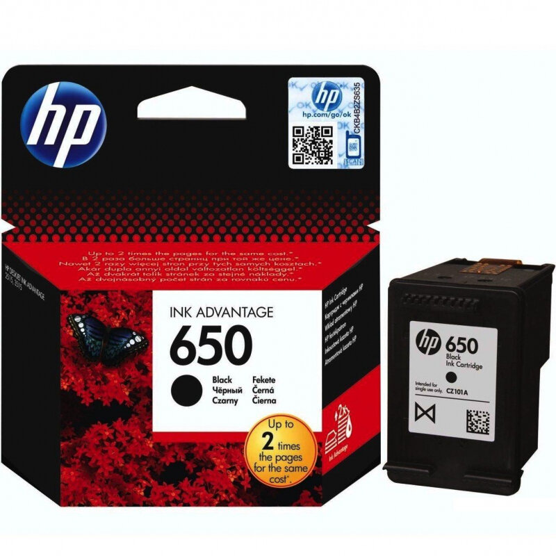 Картридж струйный HP 650 CZ101 чер. для DJ Ink Advantage 2515/3515